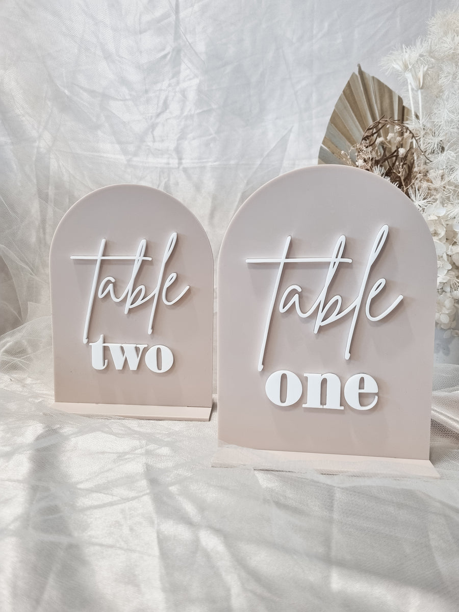 TABLE NUMBERS SIGNS - BOHO WRITTEN – Living on Trend Australia