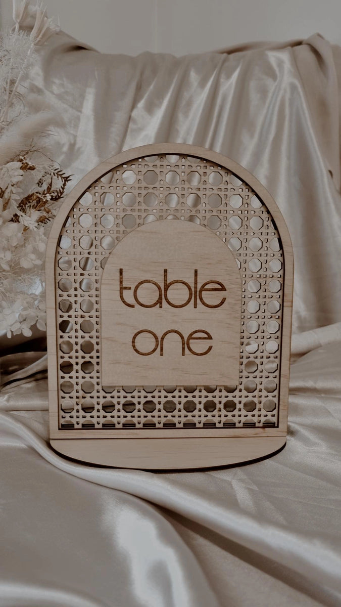 TABLE NUMBERS SIGNS - RATTAN – Living on Trend Australia